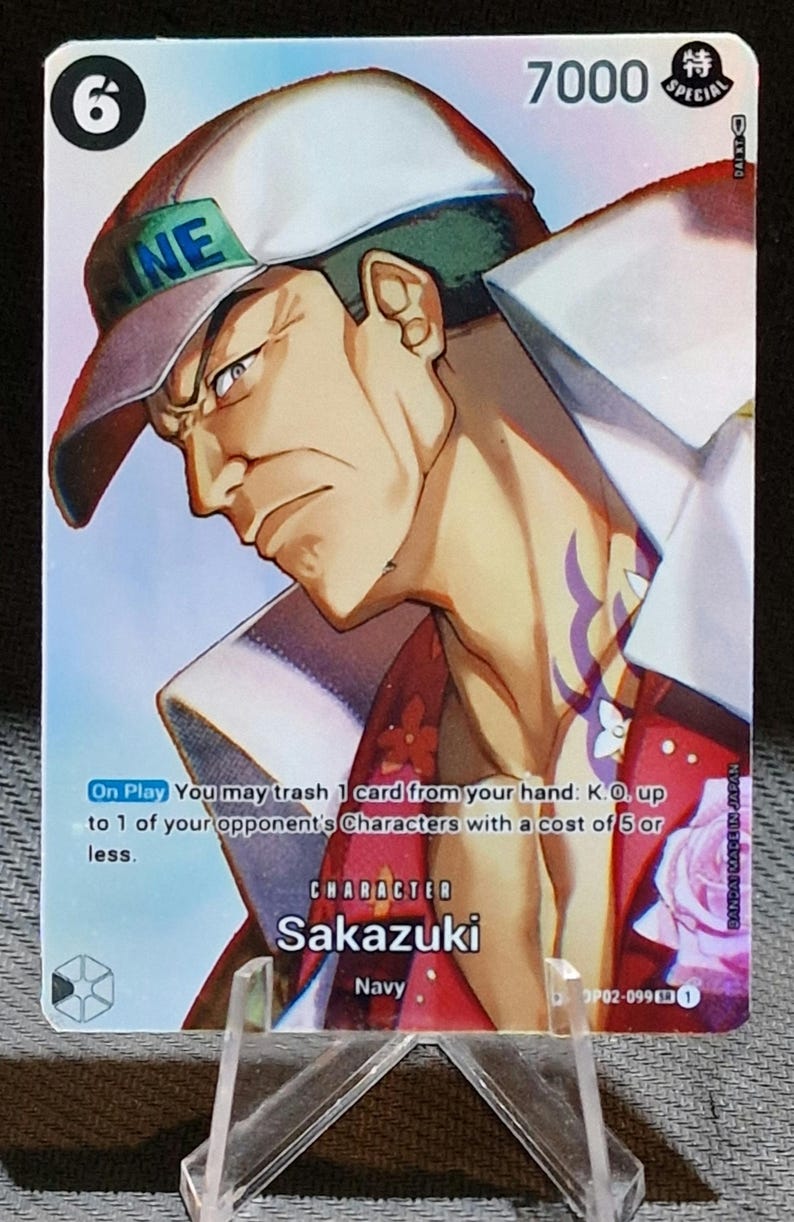 Tarjeta proxy One Piece Holo - Sakazuki OP02-099 Personaje especial ...