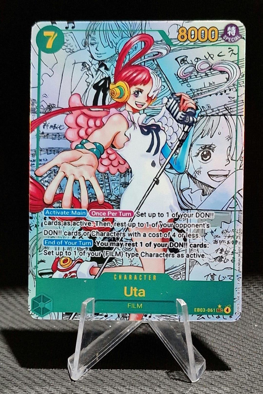 One Piece Character Manga Art Custom Card Proxy Uta EB03-061 - Etsy
