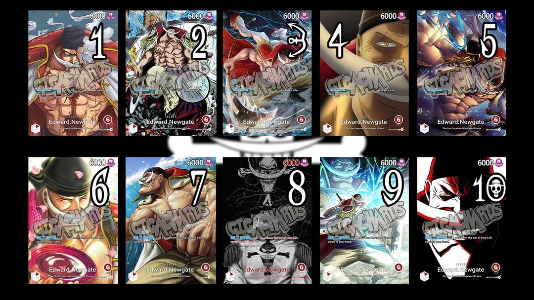 One Piece Leader 02 Custom Card Trading Game Edward Newgate Whitebeard ...