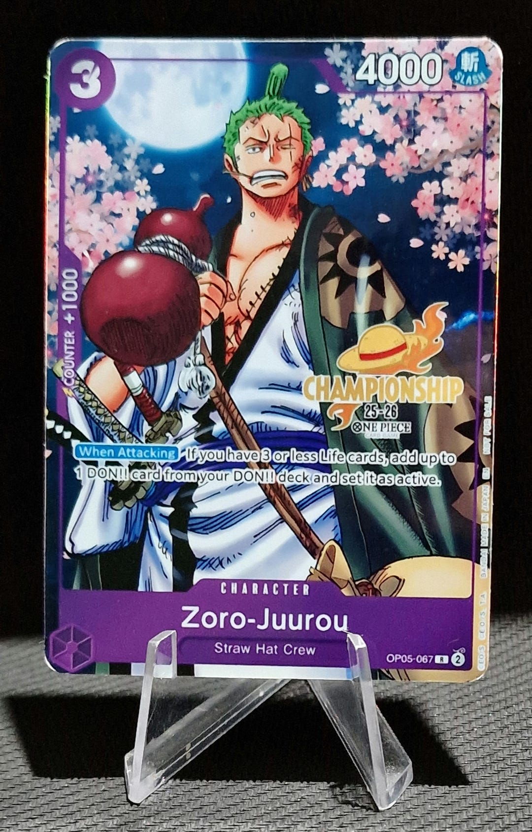 One Piece Proxy Card Holo - Zoro-juurou OP05-067 Character Championship ...