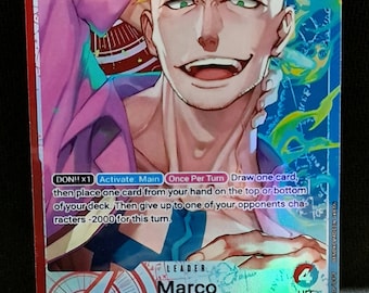 Marco - One Piece TCG Custom Alt Art Leader *foil* & *emboss* - Etsy