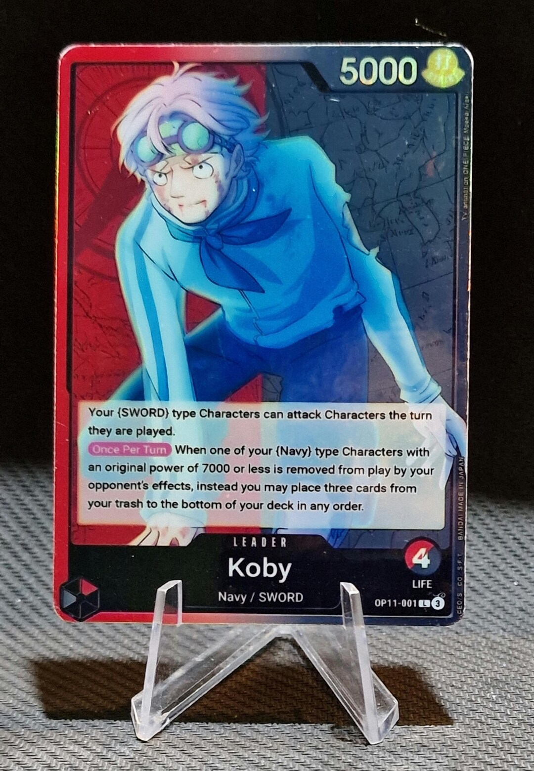One Piece Proxy Card Leader Holo - Coby OP11-001 - Etsy