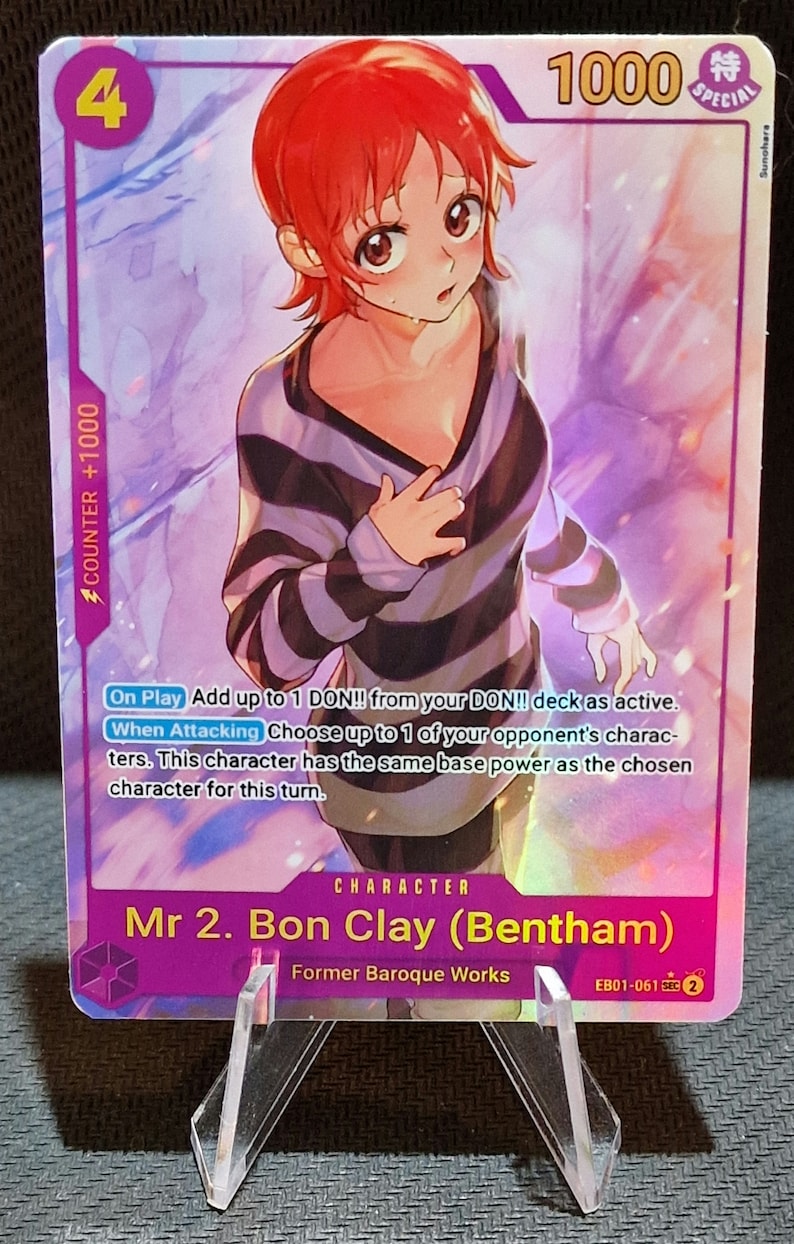 One Piece Proxy Card Holo - Mr 2. Bon Clay (bentham) EB01-061 Character ...
