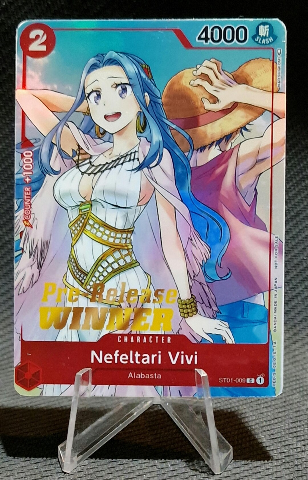 One Piece Proxy Card Holo - Nefeltari Vivi ST01-009 Set: Pillars of Strength Pre-release Promo ...