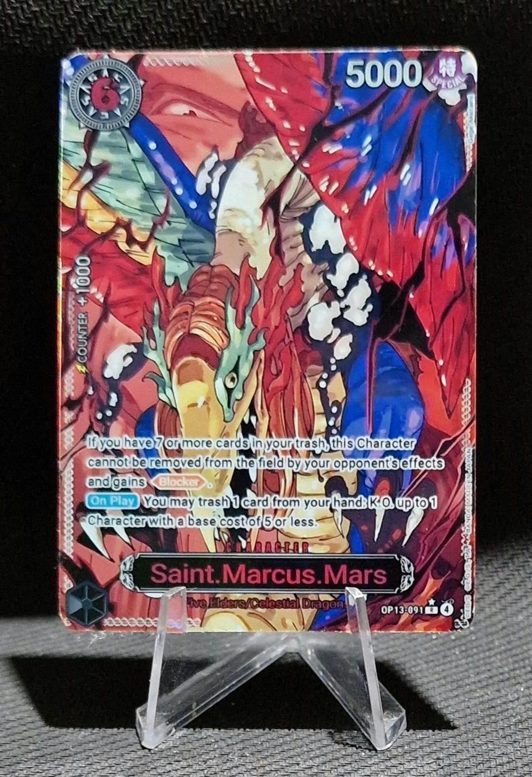 One Piece Proxy Card Holo - Saint.marcus.mars OP13-091 Character - Etsy