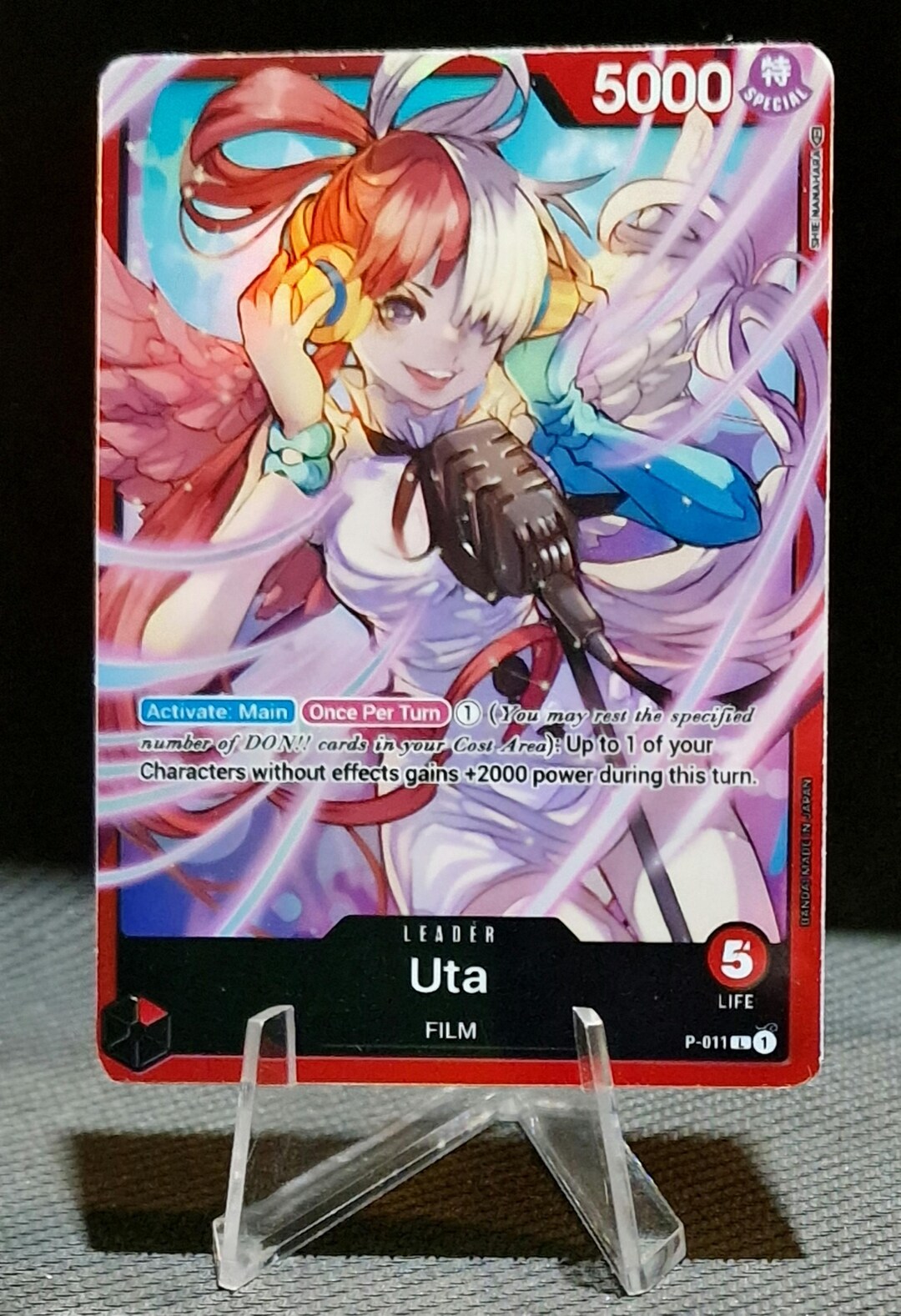 One Piece Proxy Card Holo - Uta P-011 Leader PREMIUM CARD COLLECTION - Etsy