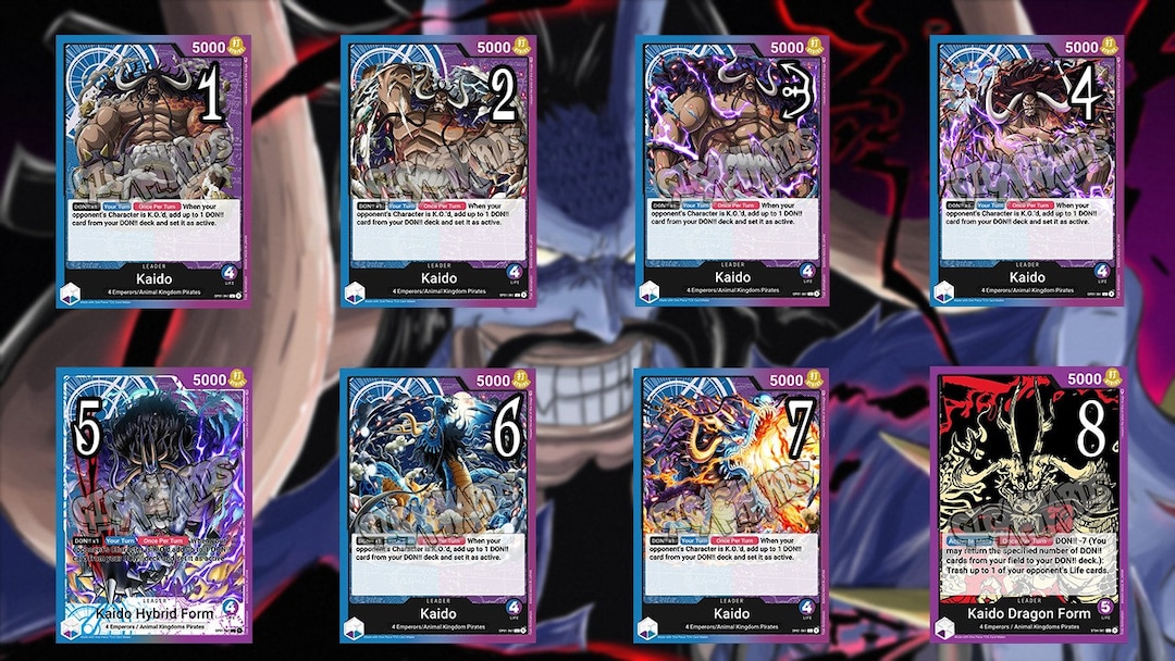 One Piece Leader Custom Card Trading Game Kaido King Queen Big Mom ...