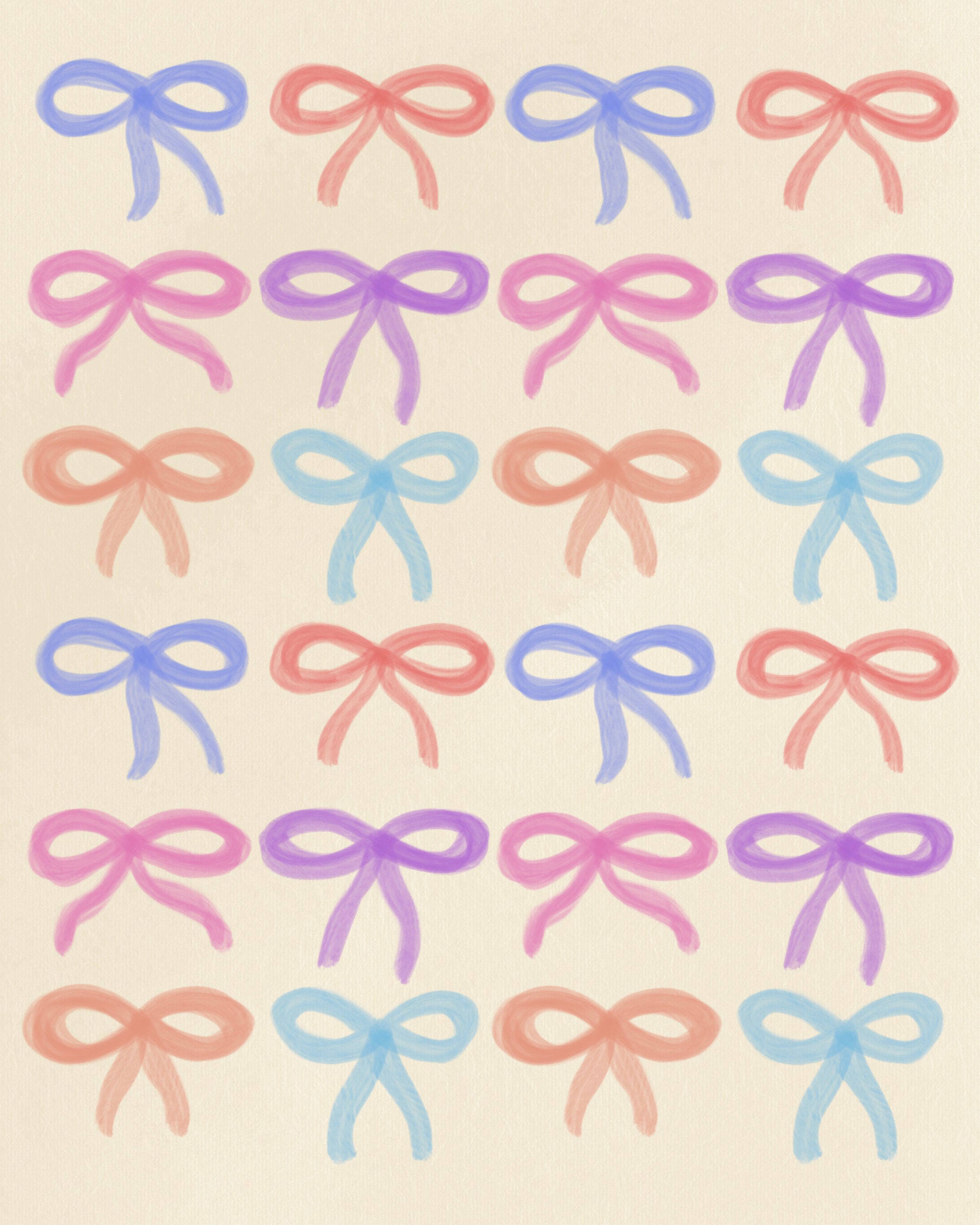 Coquette Bow Artwork Digital File Etsy