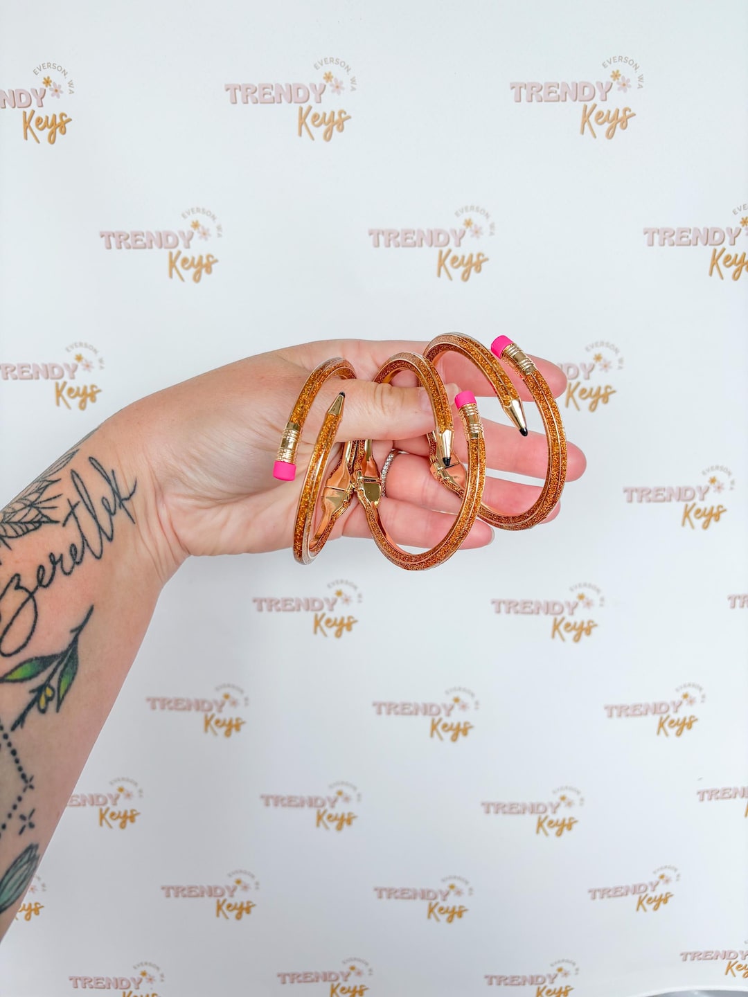 Hinged Pencil Bangle Bracelet - Etsy