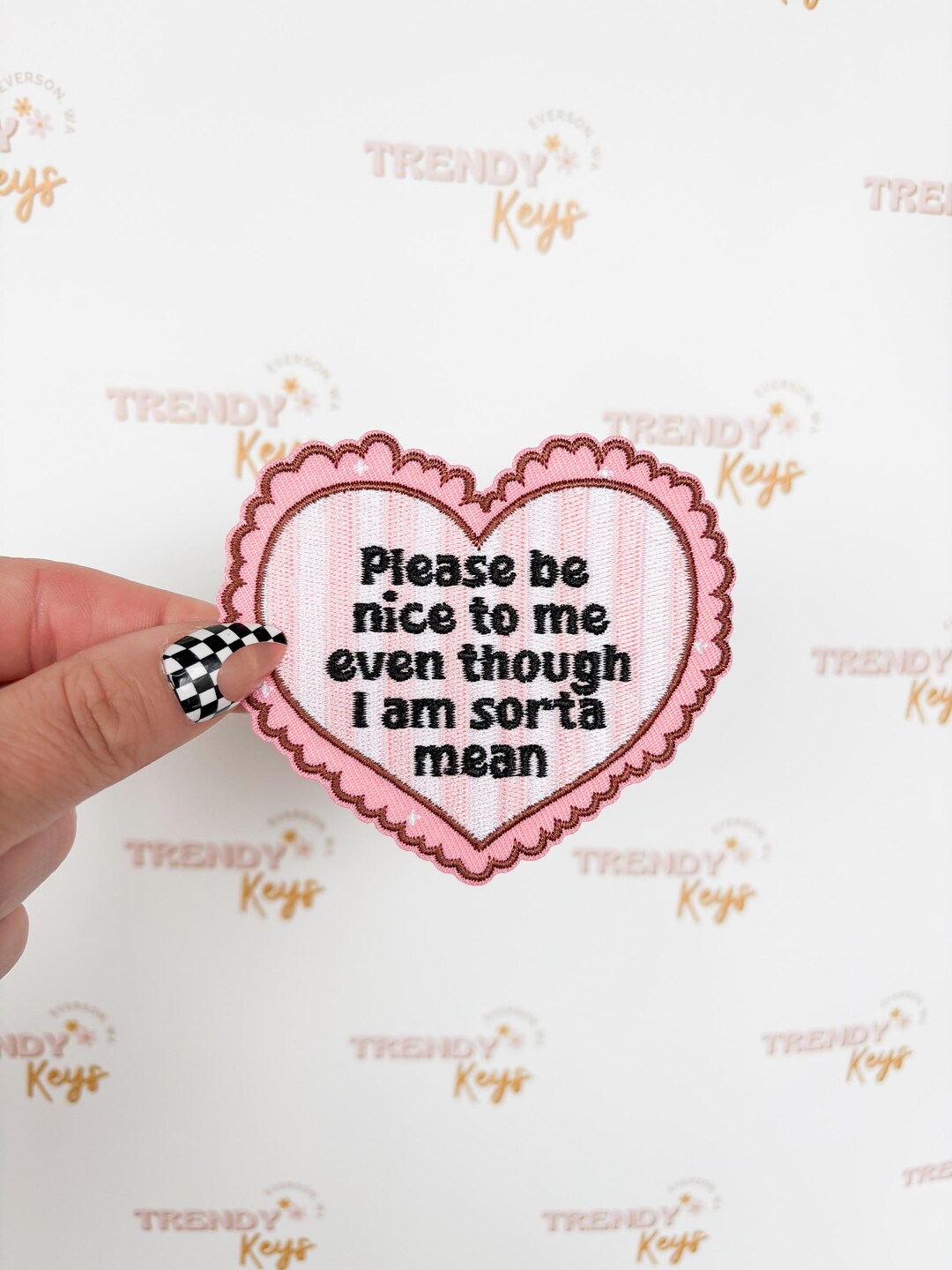 Please Be Nice Patch, Trendykeys Original, Custom Patch - Etsy