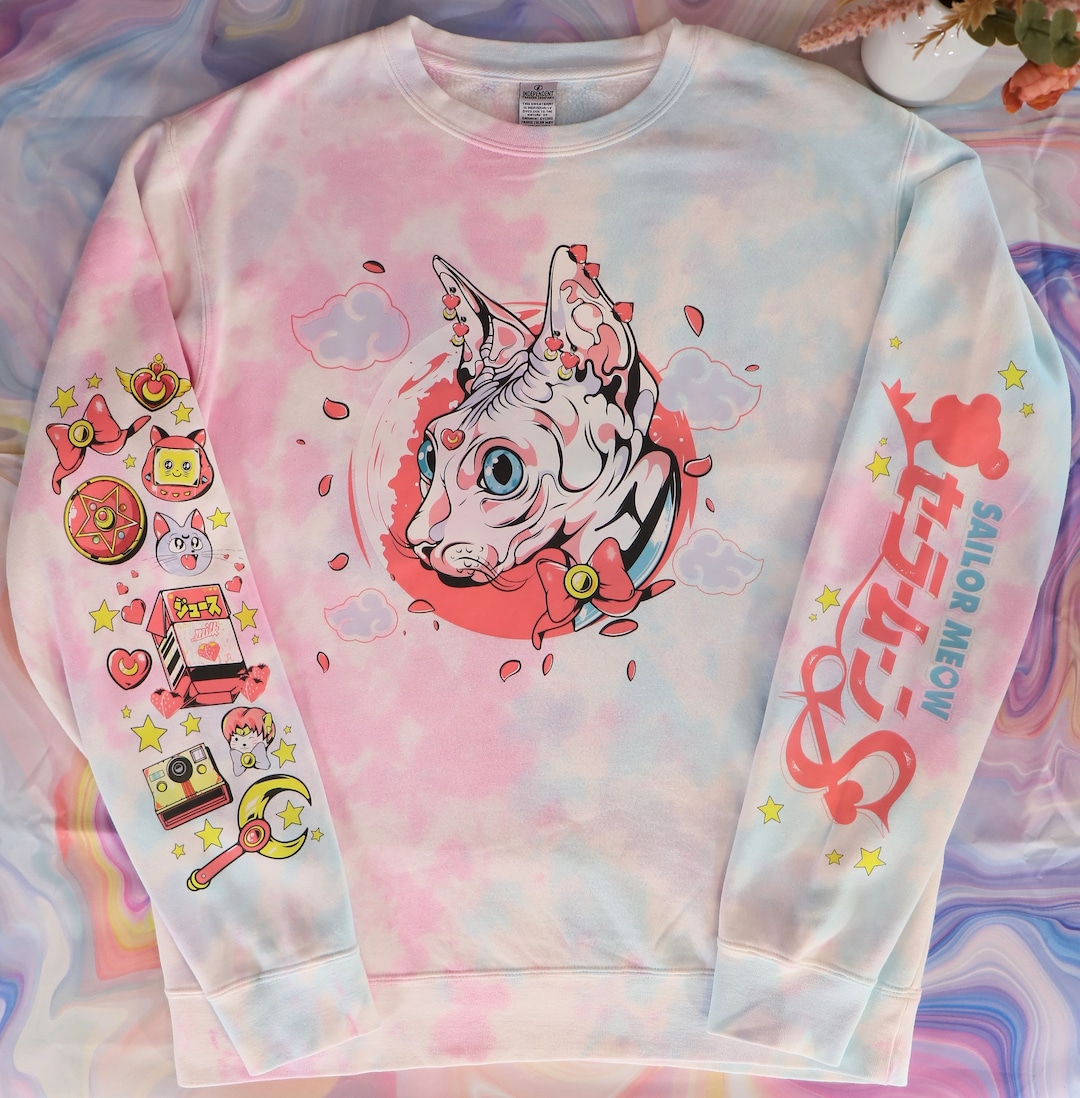 Sailor Sphinx Goblin Cat Gang | Unisex Midweight Tie-dyed Sweatshirt - Etsy