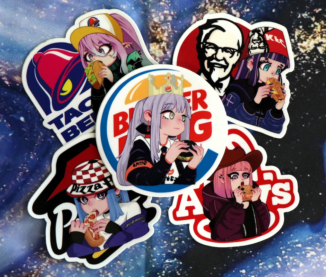 Fast Food X Goth Gremlin | Entire Sticker Series | Five Vinyl Sticker ...