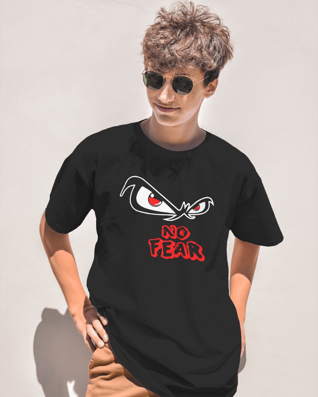 No Fear Shirt, Funny Shirt, Motivational Shirt, Eyes Tshirt, Fearless T ...