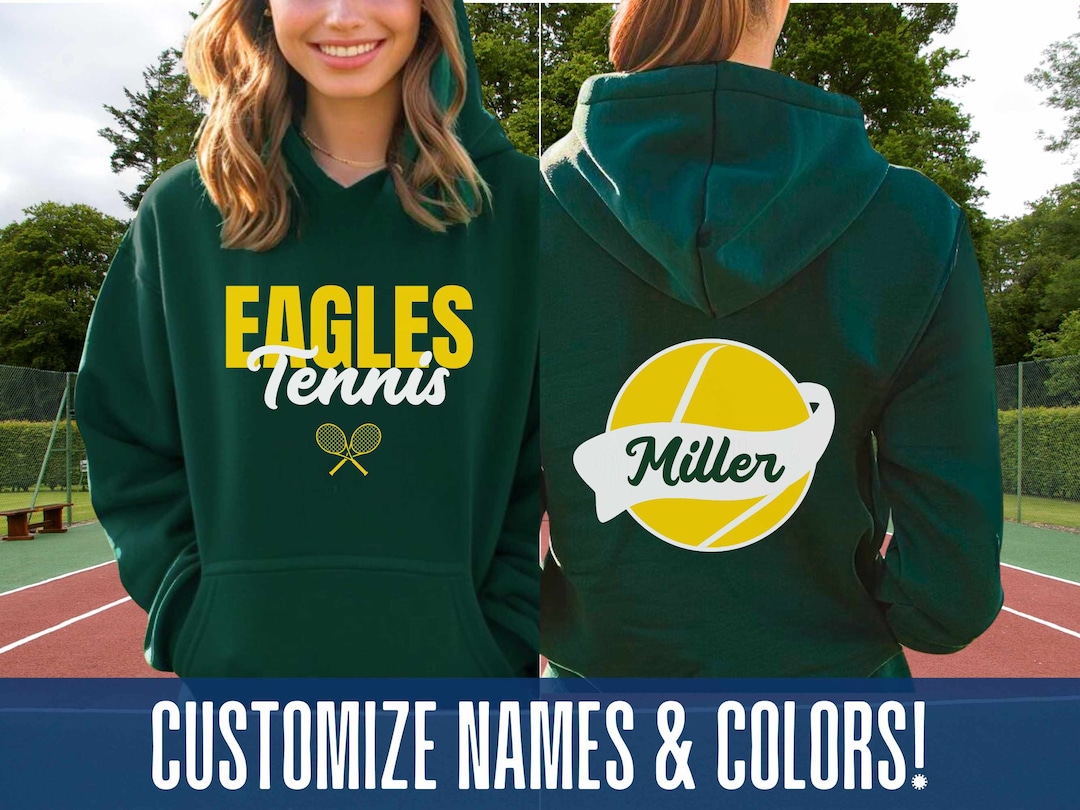Custom Tennis Shirt Gift Personalized Tennis Team Colors Shirt Tennis ...