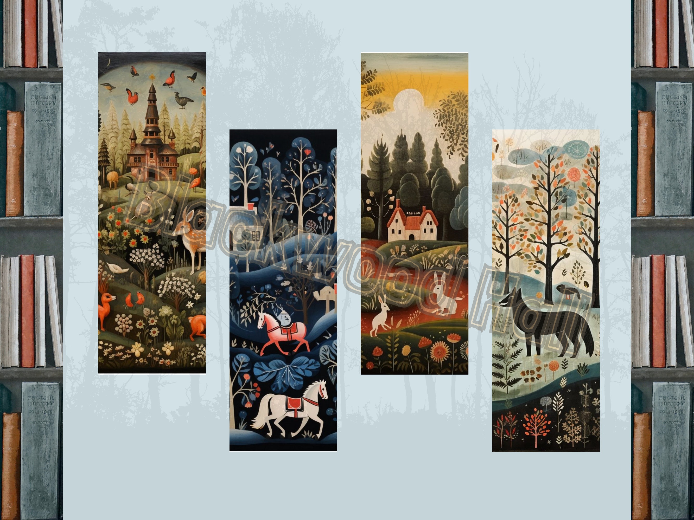 Forest Bookmarks Bundle Printables, Forestcore Decor Gifts, Book Mark ...