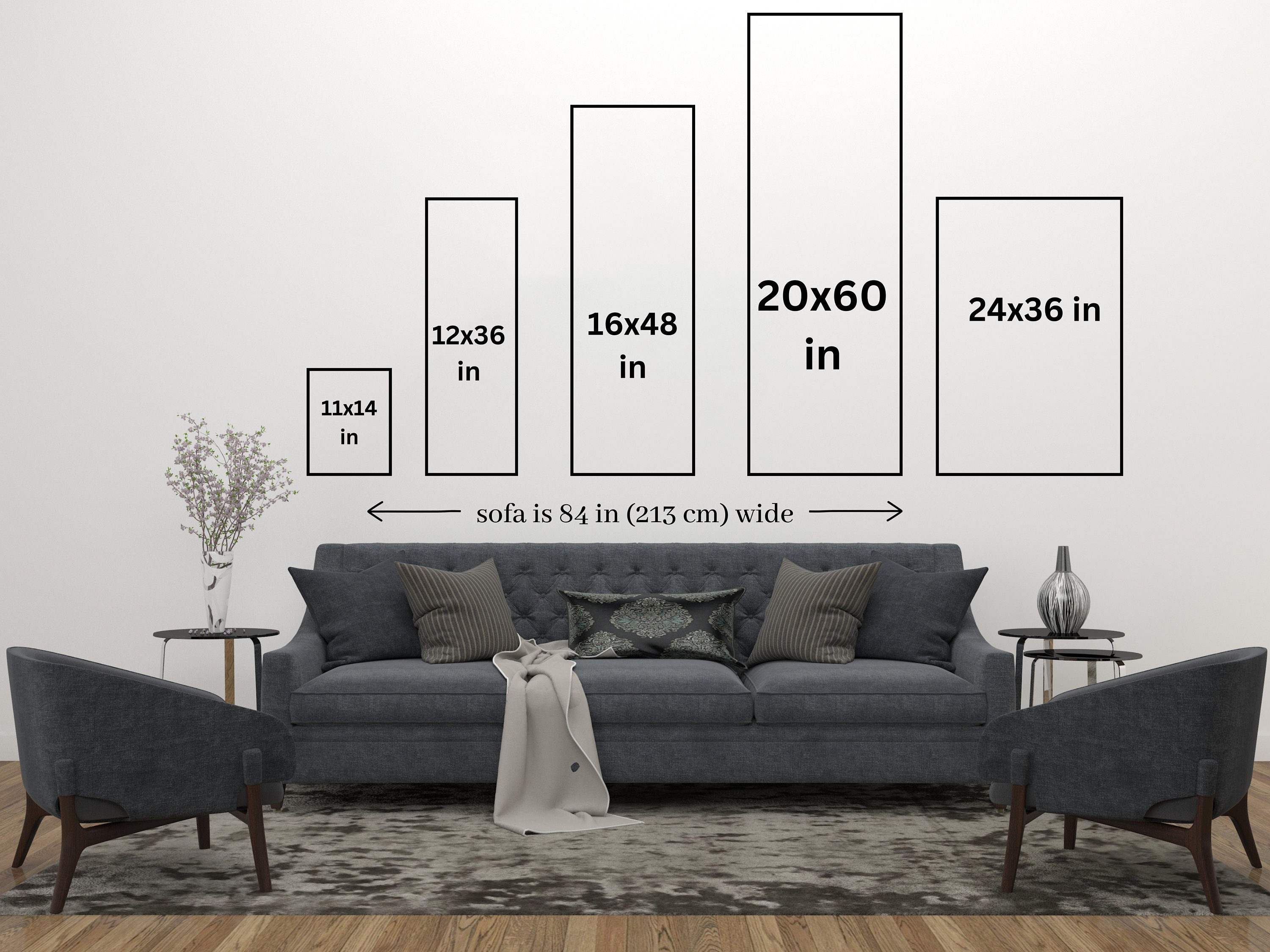 Forestcore Decor Canvas Long Narrow Wall Art Tall Narrow Art Canvas ...