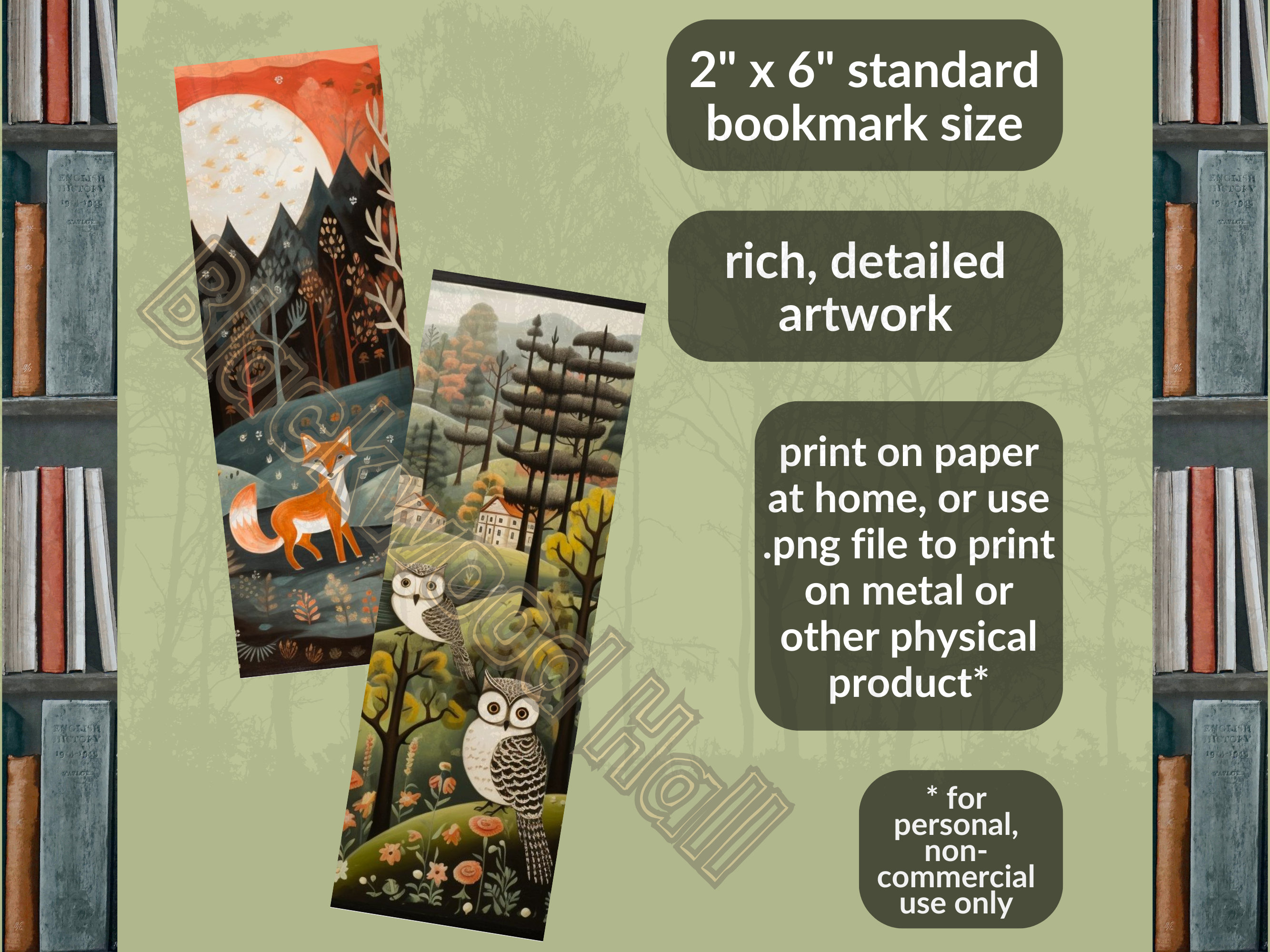 Forest Bookmarks Bundle Printables, Forestcore Decor Gifts, Book Mark ...
