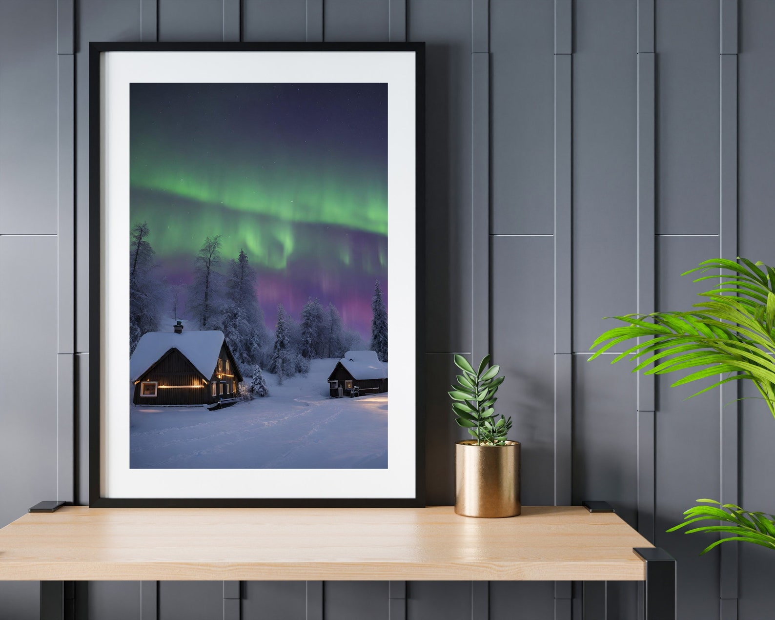 Northern Lights Wall Art Christmas Printable Wall Art Northern Lights ...