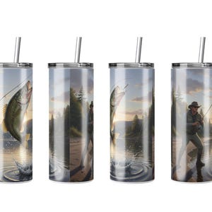 Largemouth Bass Fishing Scene PNG, Angler Digital Download - Etsy