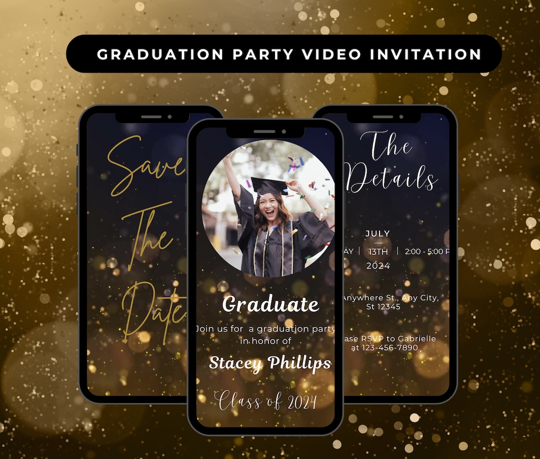 Graduation Party Invitation, Graduation Party, Animated Invite ...
