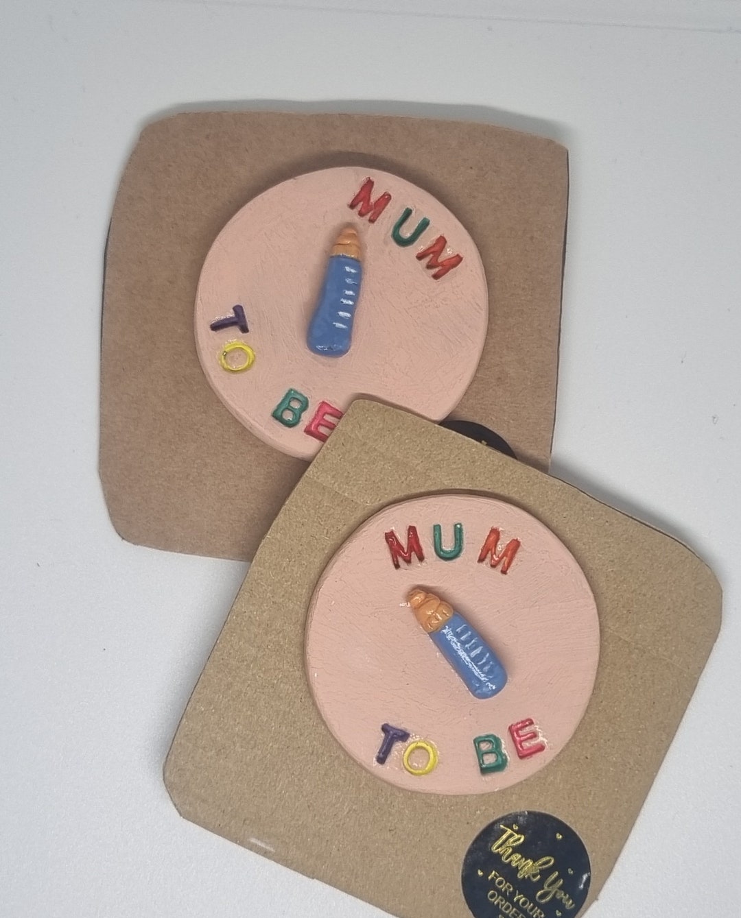 Mum Magnet Mum to Be Pin Brioche Baby Shower Gender Reveal - Etsy
