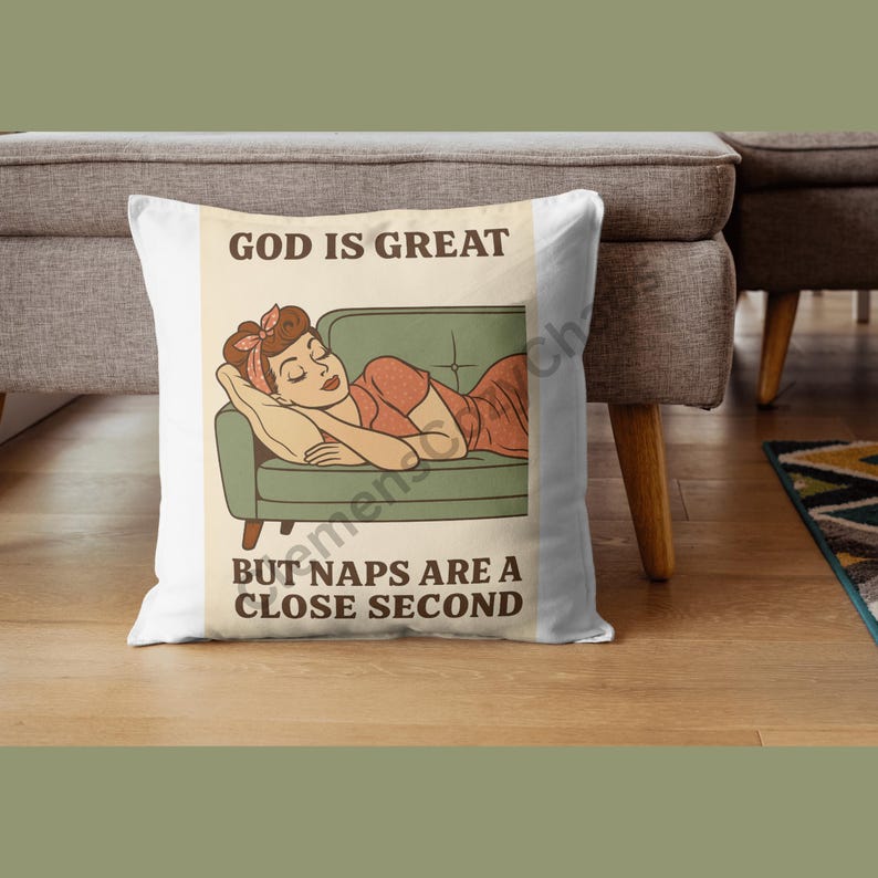 Funny Christian Printable | Retro God & Naps Wall Art (PNG JPG PDF) - Etsy