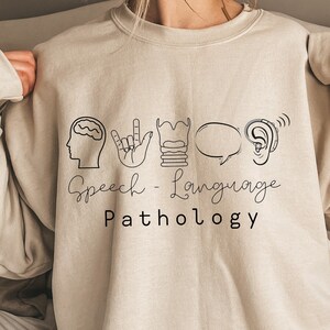 Speech Therapist Sweatshirt, Speech Language Shirt, SLP Nurse Sweater ...