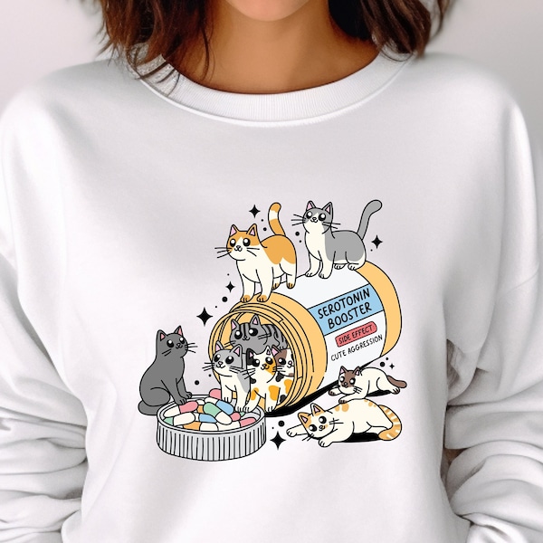 Cat Serotonin Sweater - Etsy