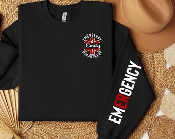 Custom ER Sweatshirt, Emergency Department Shirt, ED Sweater ...