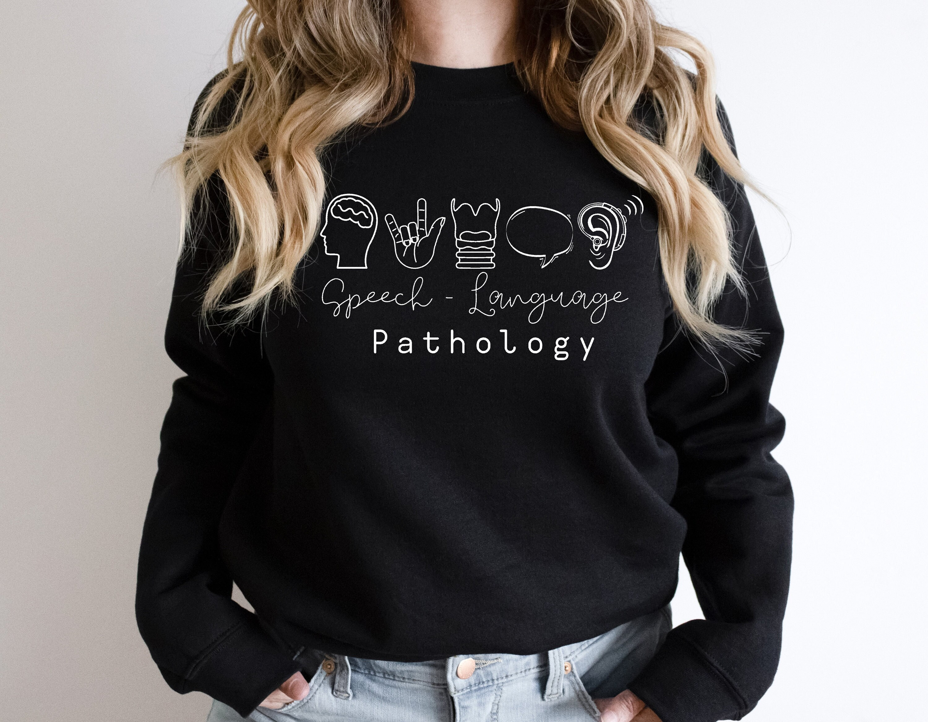Speech Therapist Sweatshirt, Speech Language Shirt, SLP Nurse Sweater ...
