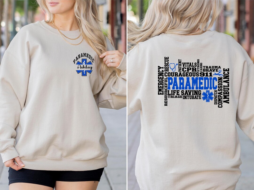 Custom PARAMEDIC Sweatshirt, Paramedic Nurse Week Gift, Paramedic ...