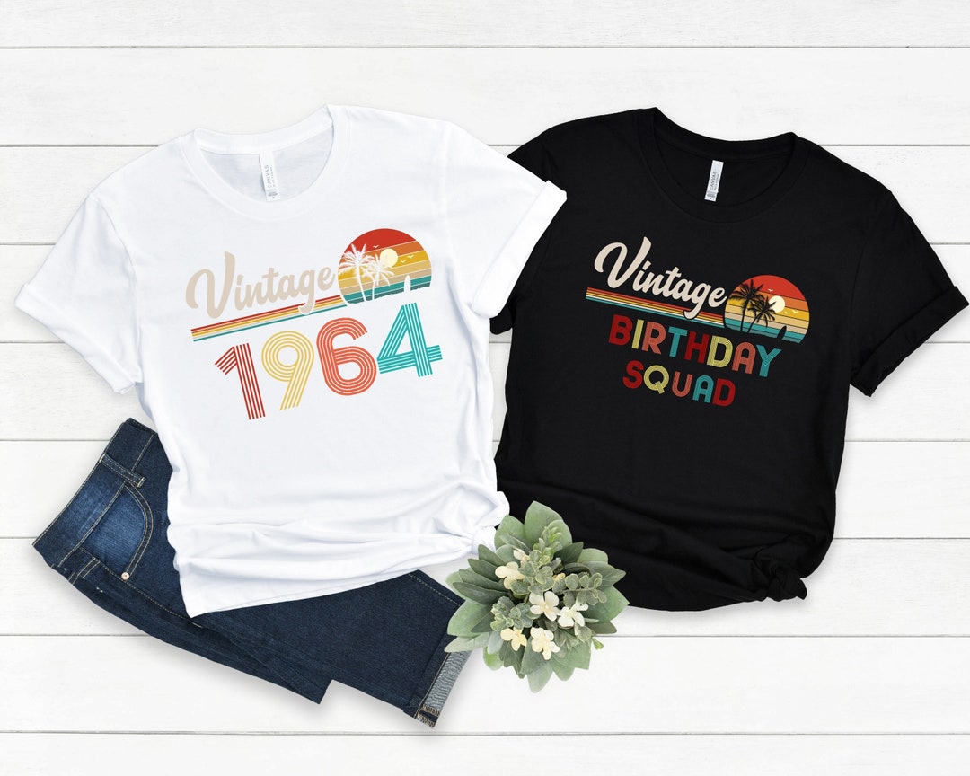 Custom 60th Birthday Crew Shirt, Personalized Vintage 60th Birthday ...