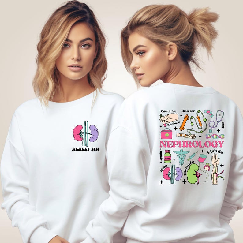 Personalized Nephrology Sweatshirt, Dialysis Nurse Sweater, CCHT Shirt ...