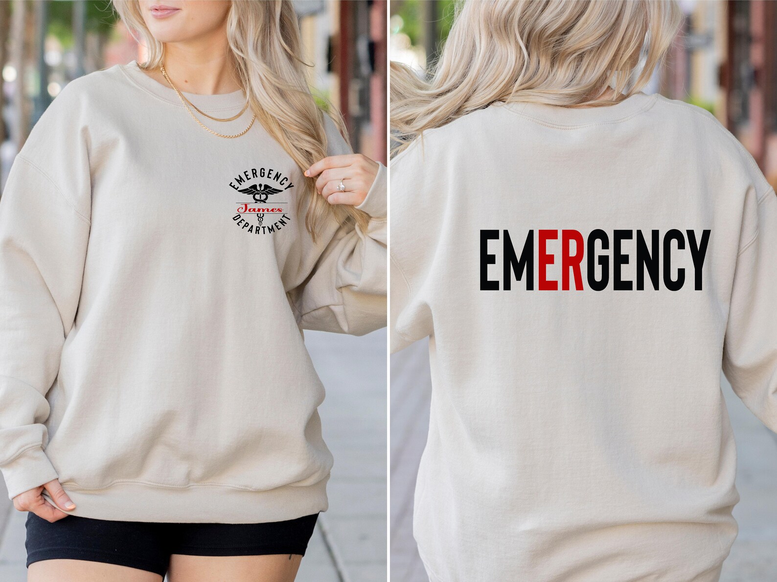 Custom ER Sweatshirt, Emergency Department Shirt, ED Sweater ...