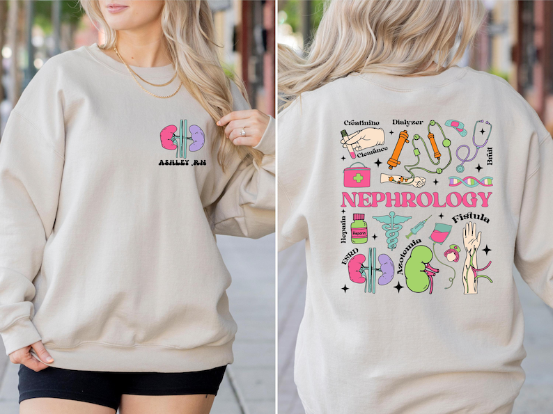 Personalized Nephrology Sweatshirt, Dialysis Nurse Sweater, CCHT Shirt ...