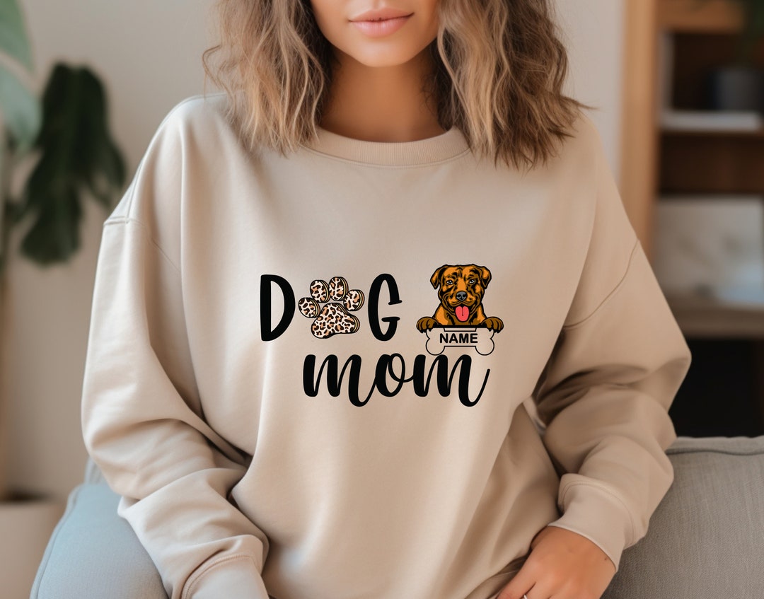Custom Dog Mom Sweatshirt, American Pitbull Sweatshirt, Pit Bull Mom ...