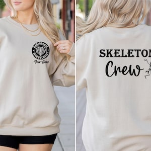 Personalized Skeleton Crew Radiology Sweatshirt, X-ray Rad Tech Shirt ...