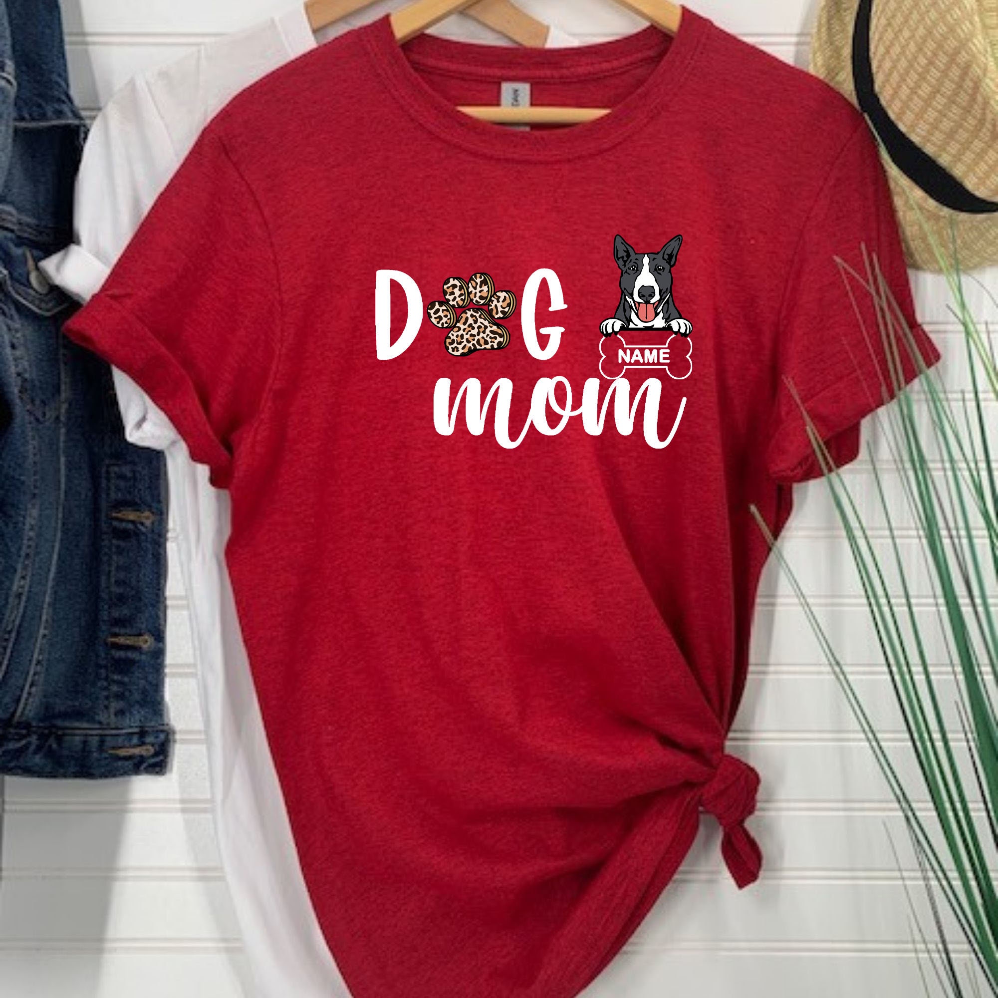 Bull Terrier Mom Shirt Custom Dog Mom Shirt Bull Terrier Mom - Etsy