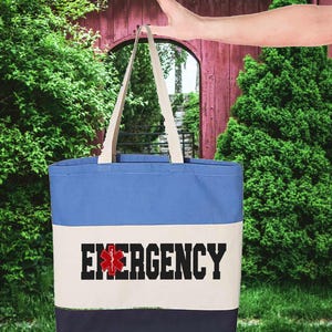 Emergency Department Tote Bag, Custom ER Canvas Bag, Emergency Room ...