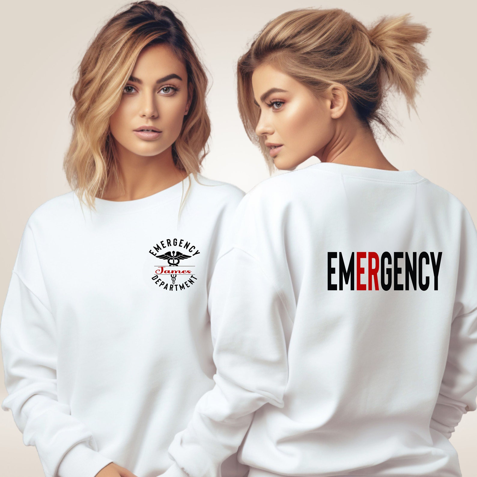 Custom ER Sweatshirt, Emergency Department Shirt, ED Sweater ...