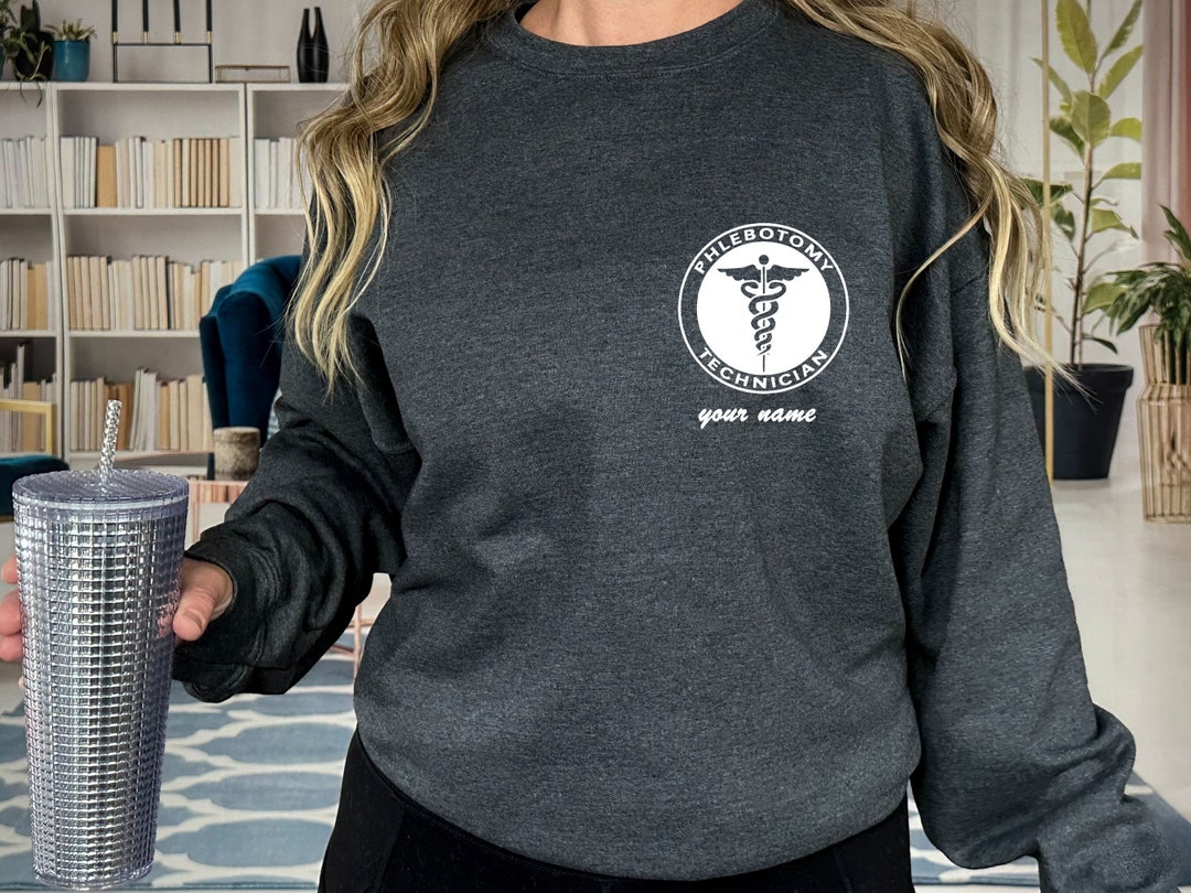 Custom Phlebotomist Sweatshirt, Phlebotomy Tech Shirt, Personalized ...