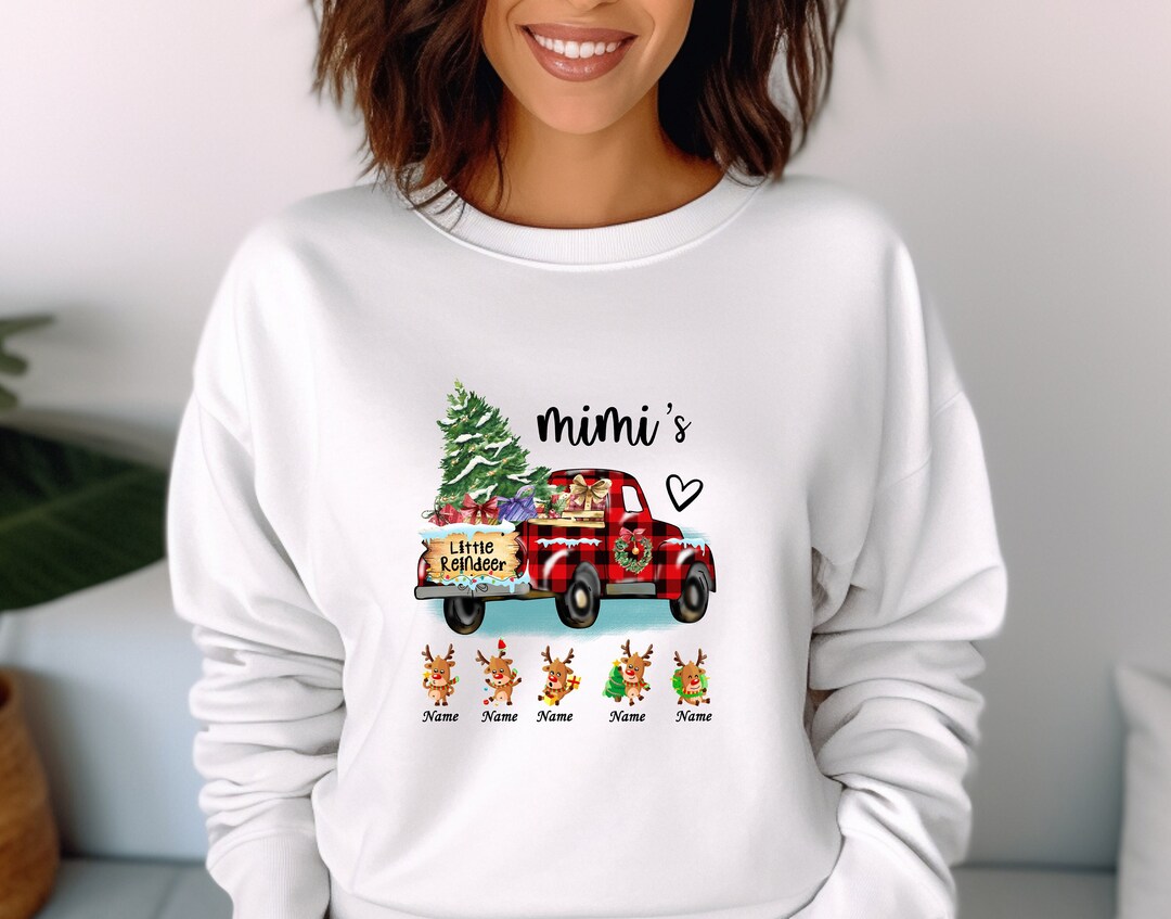 Custom Mimi Little Rein Deer Sweatshirt, Christmas Mimi Grandchild ...