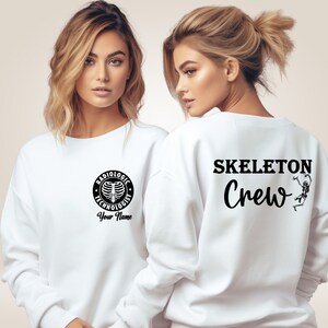 Personalized Skeleton Crew Radiology Sweatshirt, X-ray Rad Tech Shirt ...