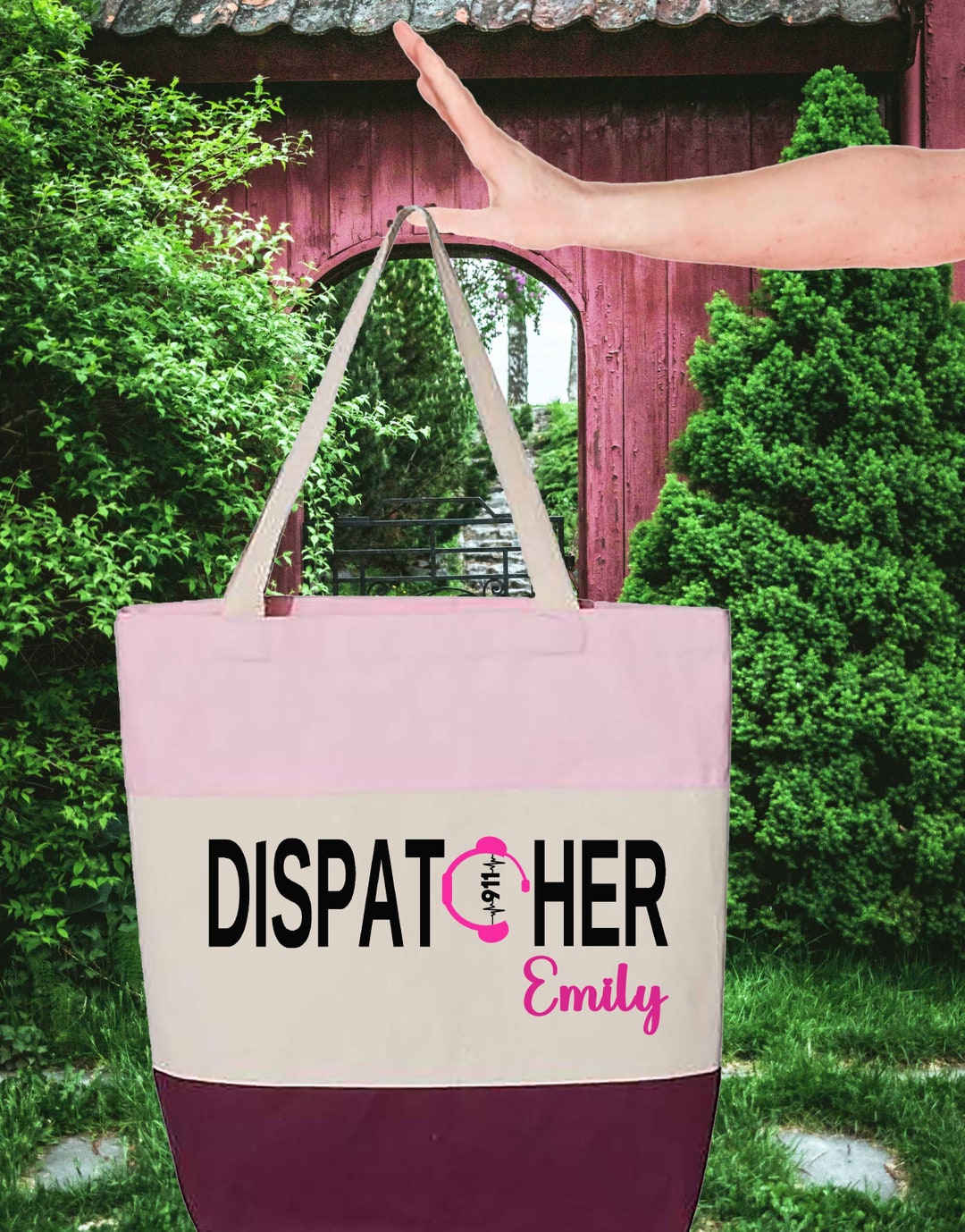 Personalized Dispatcher Tote Bag, 911 Dispatcher Canvas Bag, 911 Dispatch Gift, Dispatch Nurse ...