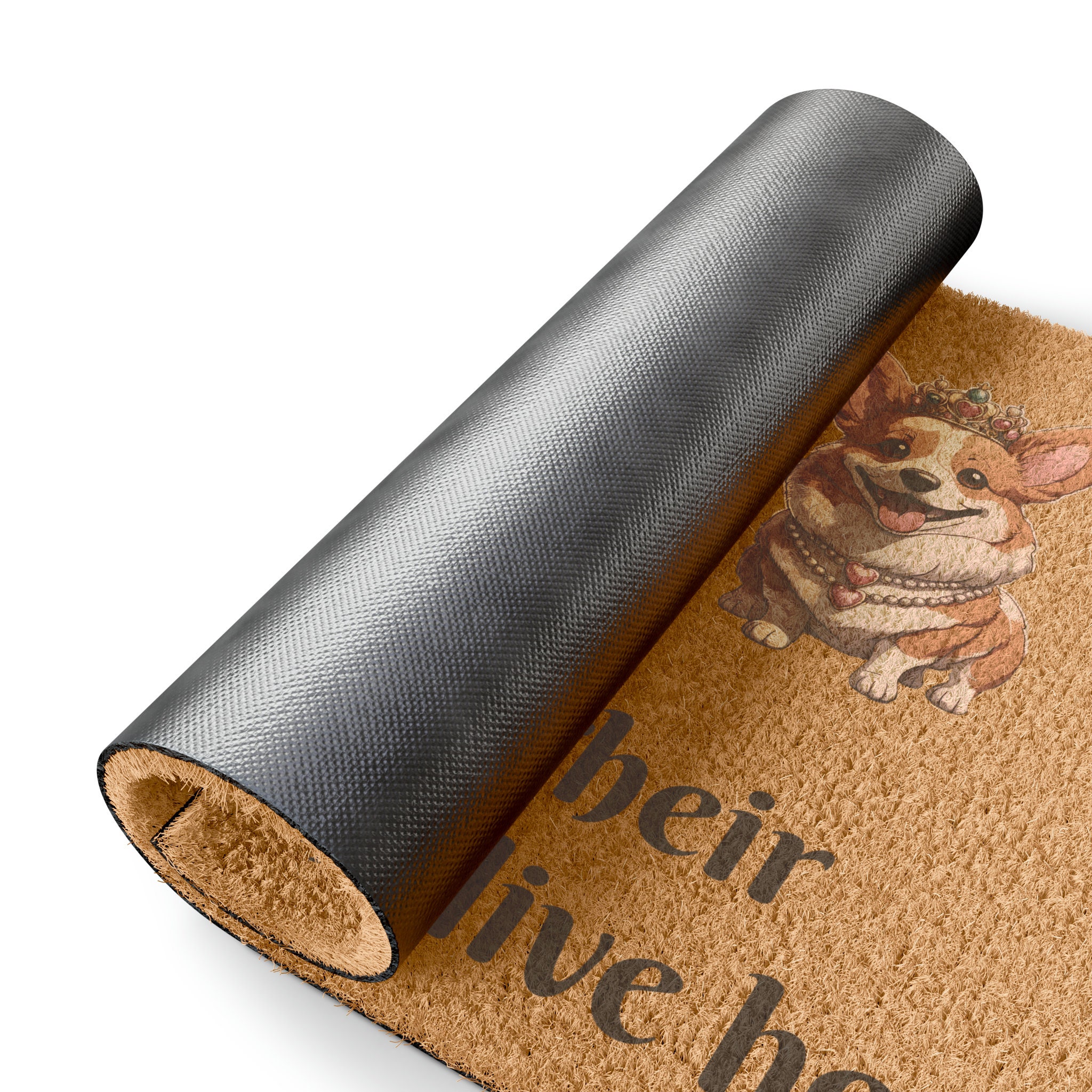 Corgis and Their Household Staff Live Here Coir Door Mat - FREE US ...