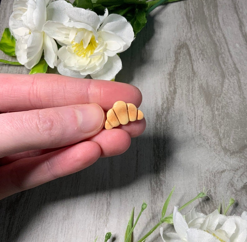 Coffee Time Pin Set Handmade Clay Pins Cute Coffee Mug, Croissant, and ...