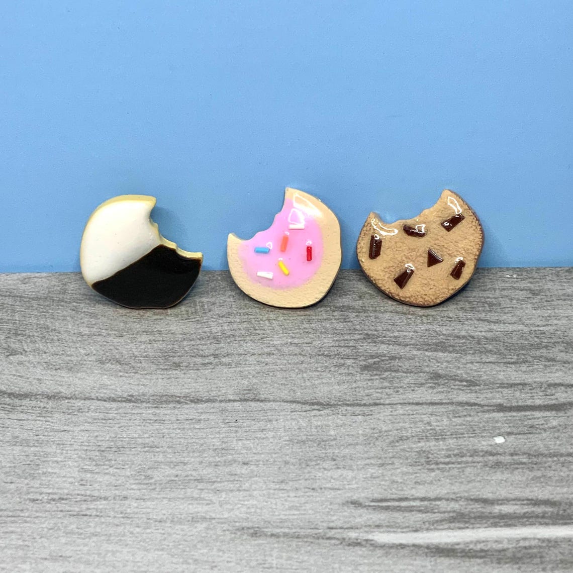 Cookie Pins | Handmade Clay Pins | Cute Chocolate Chip, Sprinkle, Black ...