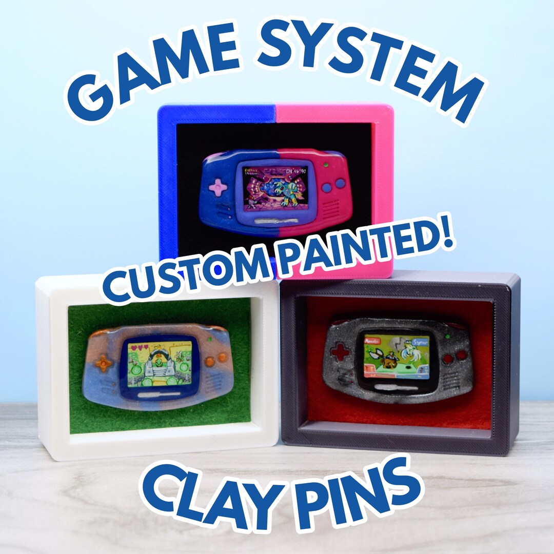 Custom Handpainted Game Console Pin | Clay Pins | One-of-a-kind V1 - Etsy