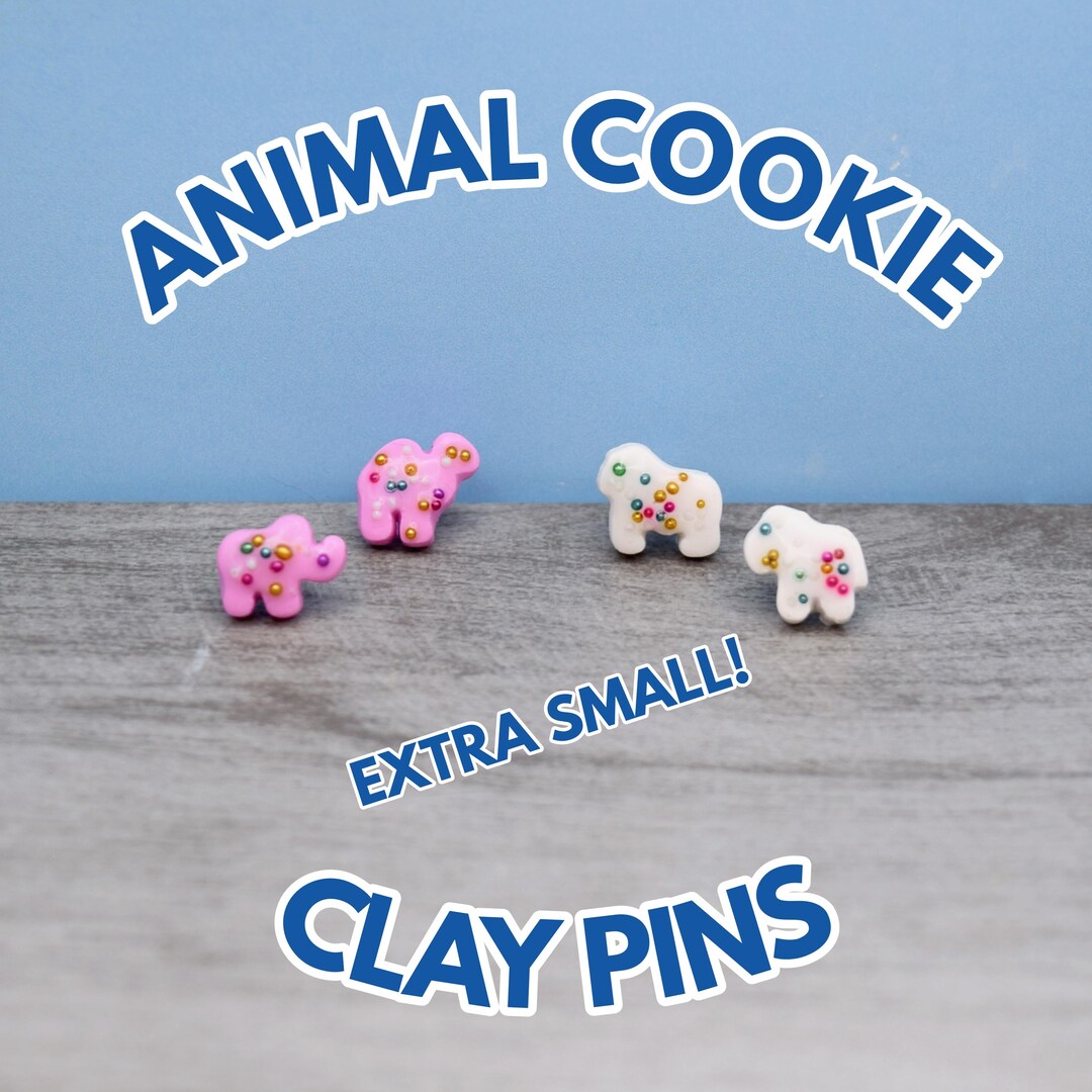 Handmade Tiny Animal Cookie Pin Set | Clay Pins - Etsy