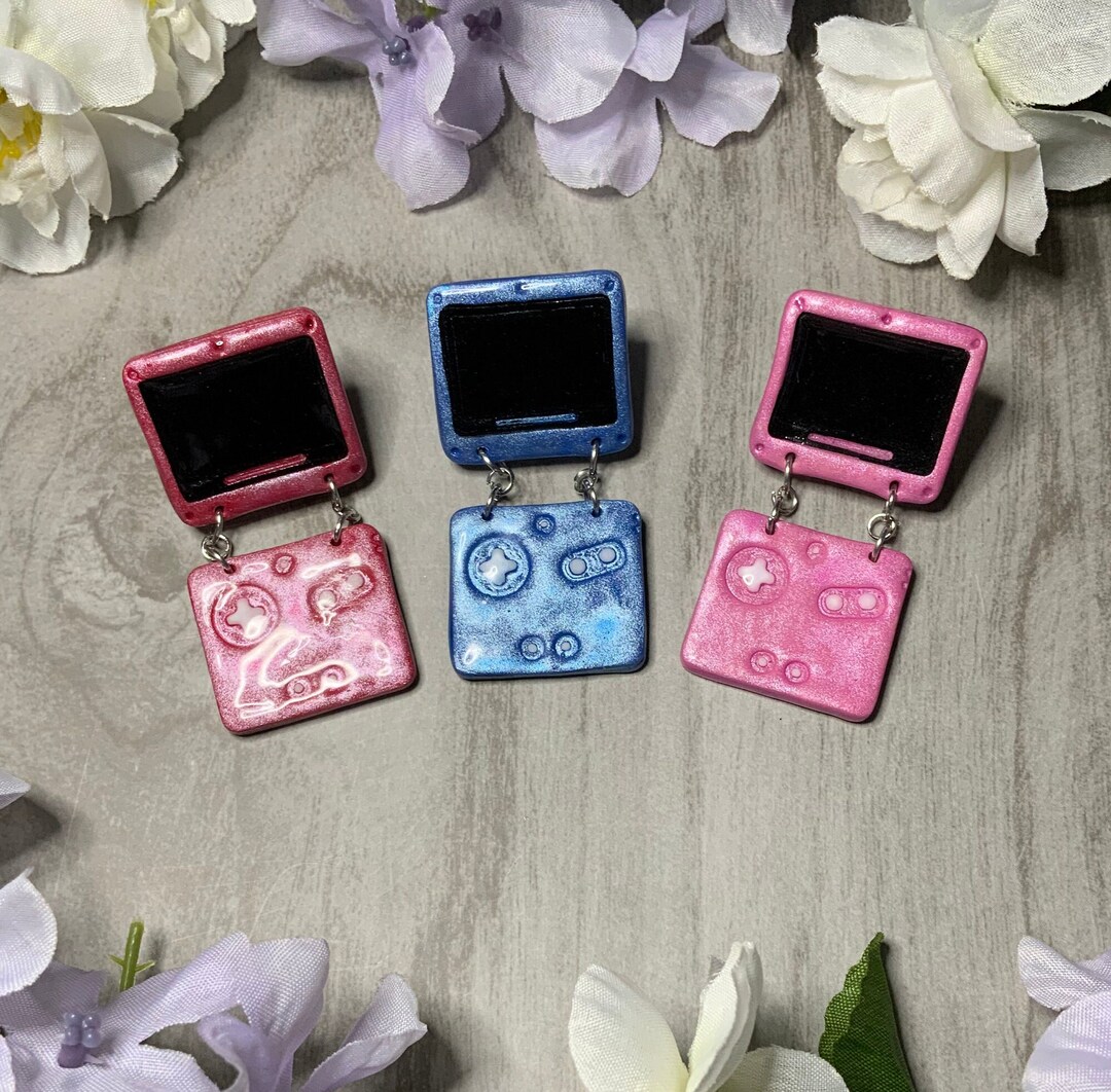 Nintendo Gameboy Advance SP Pins Handmade Clay Pins Cute Video Game Pin ...